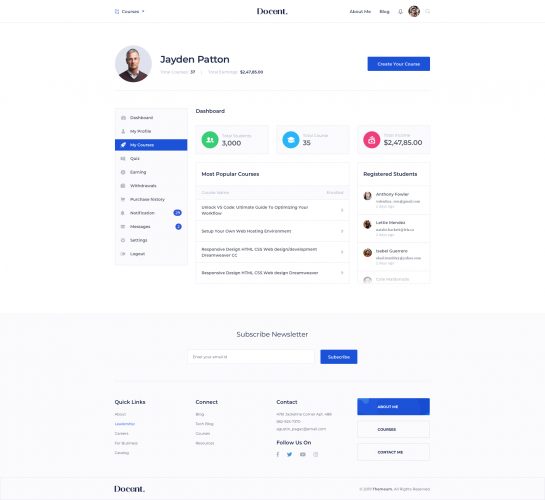 Docent – WordPress LMS Theme [Sneak Peek] | Tutor LMS