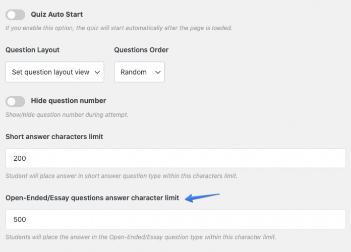 Tutor LMS Updated: Set Character Limit for Questions, Custom Message ...