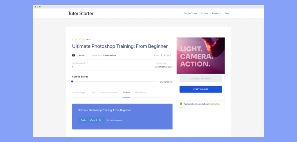 How to Take Live Classes Using Tutor LMS and Google Classroom | Tutor LMS