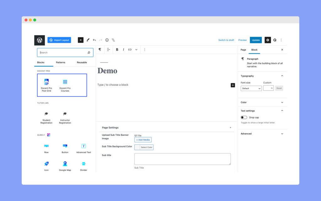What Are eLearning Gutenberg Blocks and How to Use Them | Tutor LMS