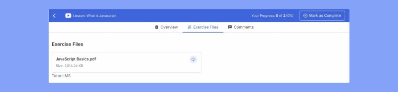 How to Add Exercise Files for Your Tutor LMS Courses | Tutor LMS