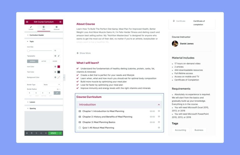 Tutor Lms Elementor Add On V202 Improved Course Curriculum